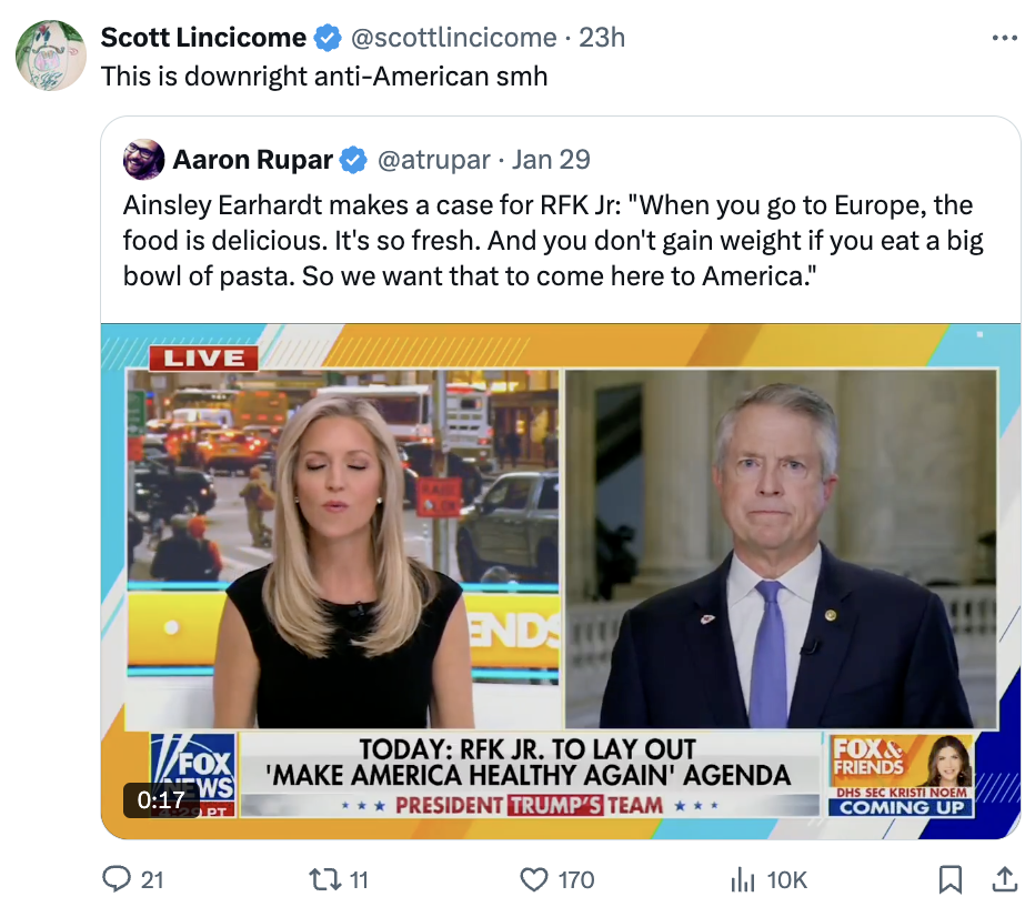 A Fox News Host Is Going Viral For Comparing American Food Vs. European ...