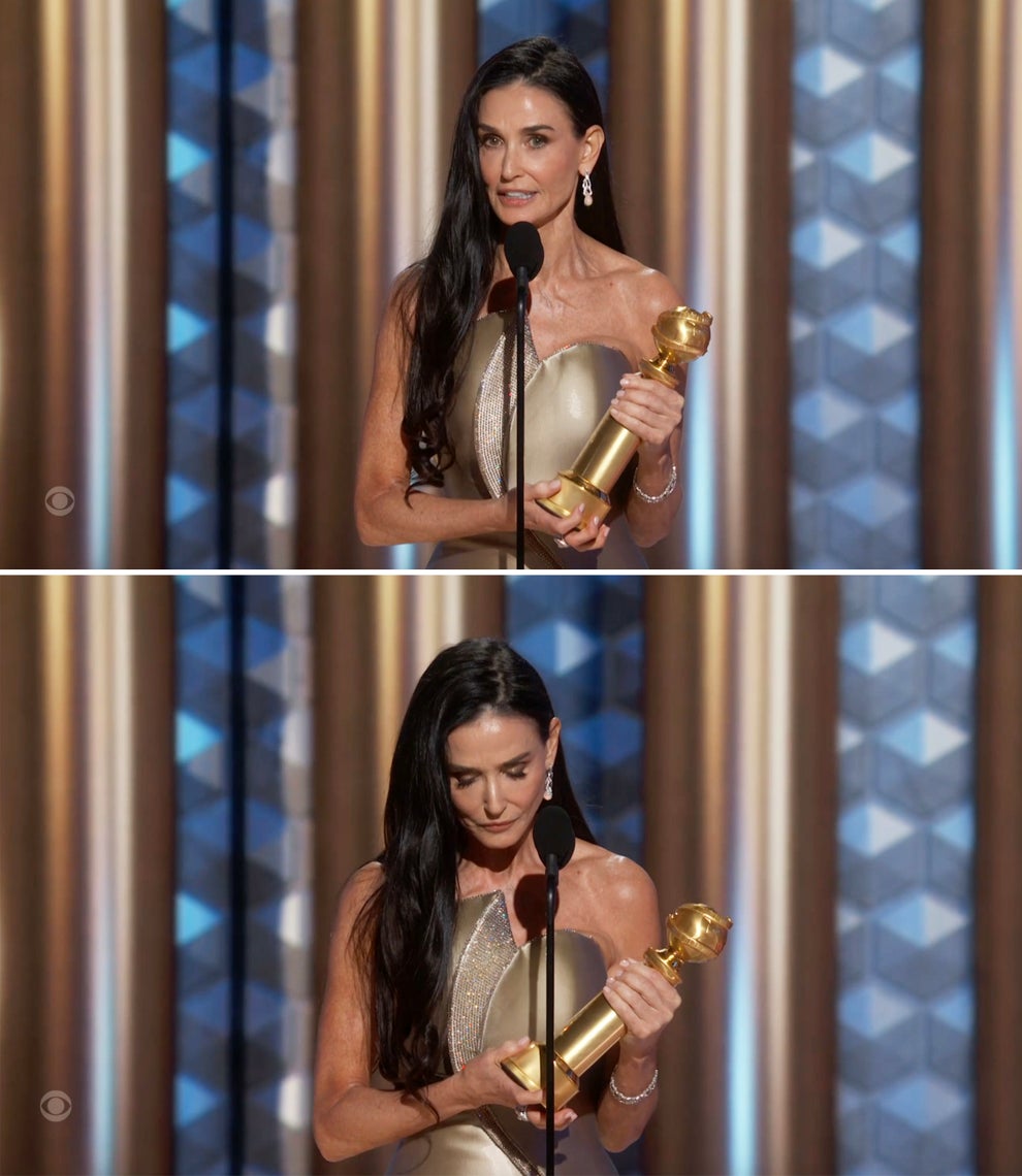 Demi Moore's Golden Globes Speech Reaction