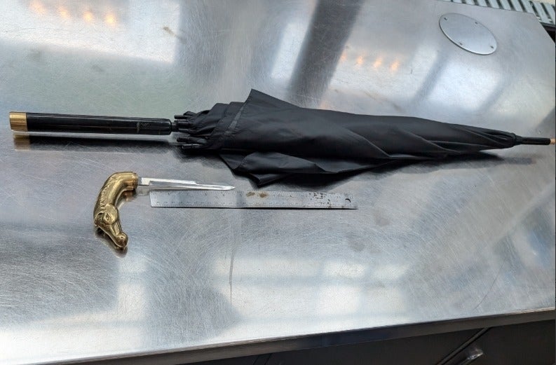 The TSA Posted A Picture Of A Confiscated Umbrella Weapon