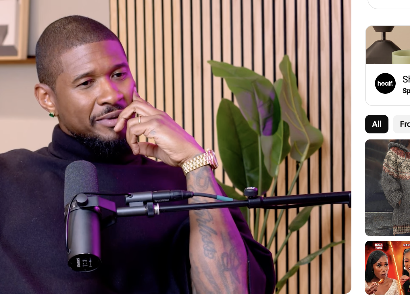 Usher’s Response To First Kiss Question Sparks Discourse