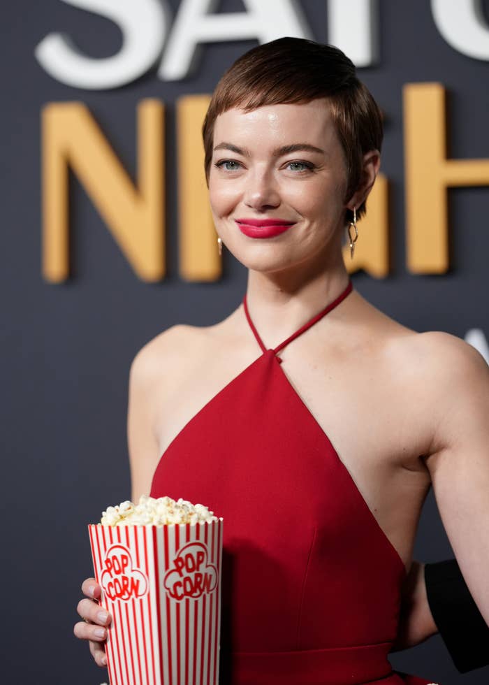Emma Stone's Popcorn Dress Is Going Viral