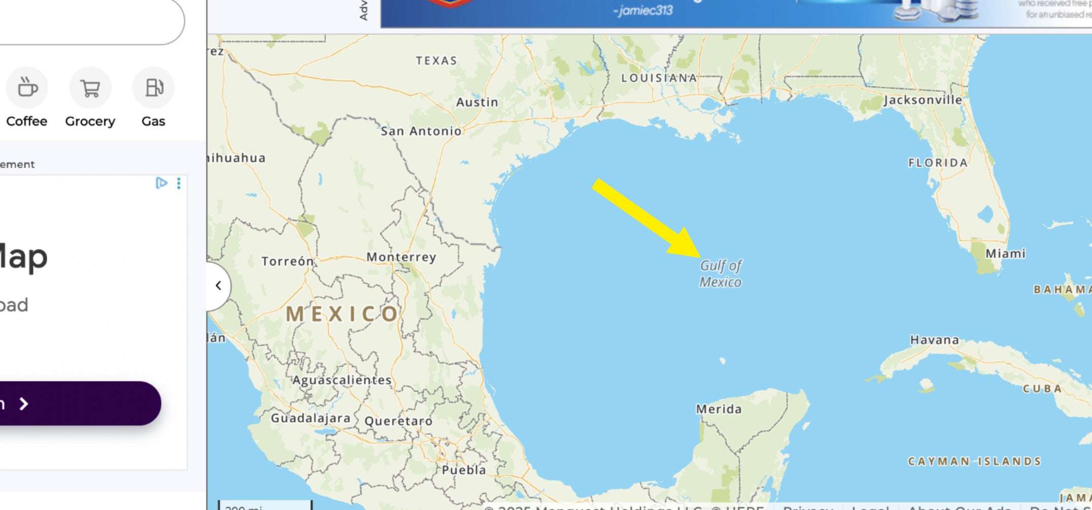 Rename The Gulf Of Mexico Yourself With MapQuest Tool
