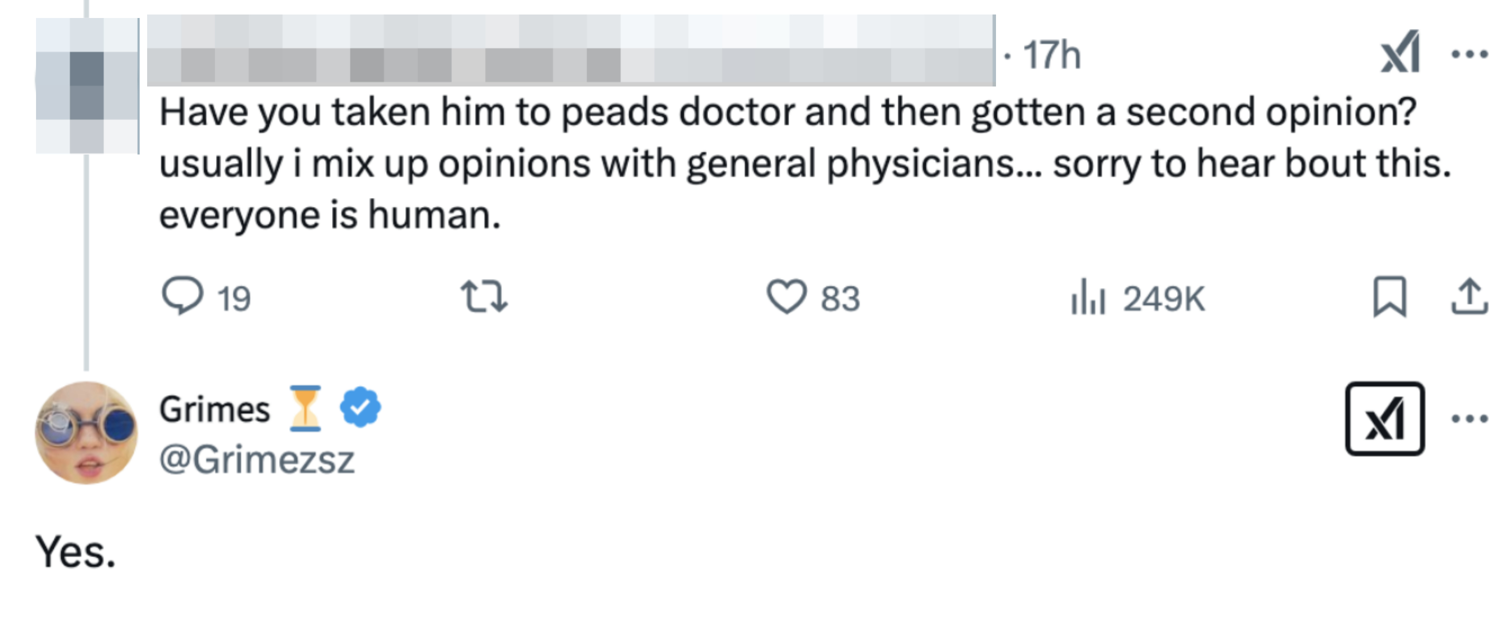 Grimes Asks For Elon Musk's Reply Amid Child's Crisis