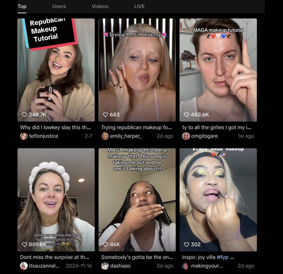 TikTok's Viral 'Republican Makeup' Trend, Explained