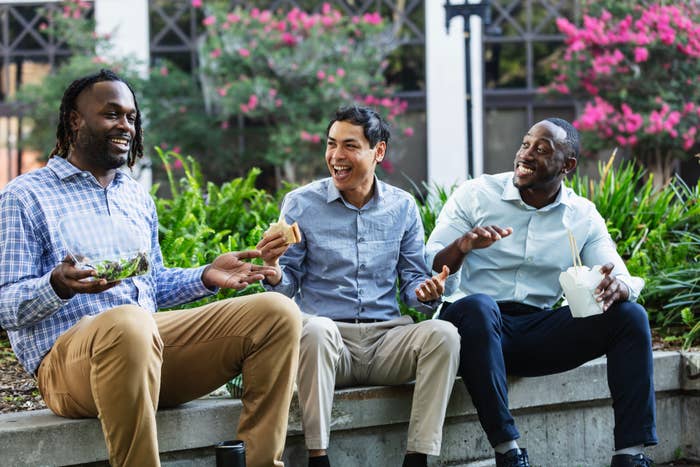 Men Are Share Their Feelings Being Embraced By Other Men