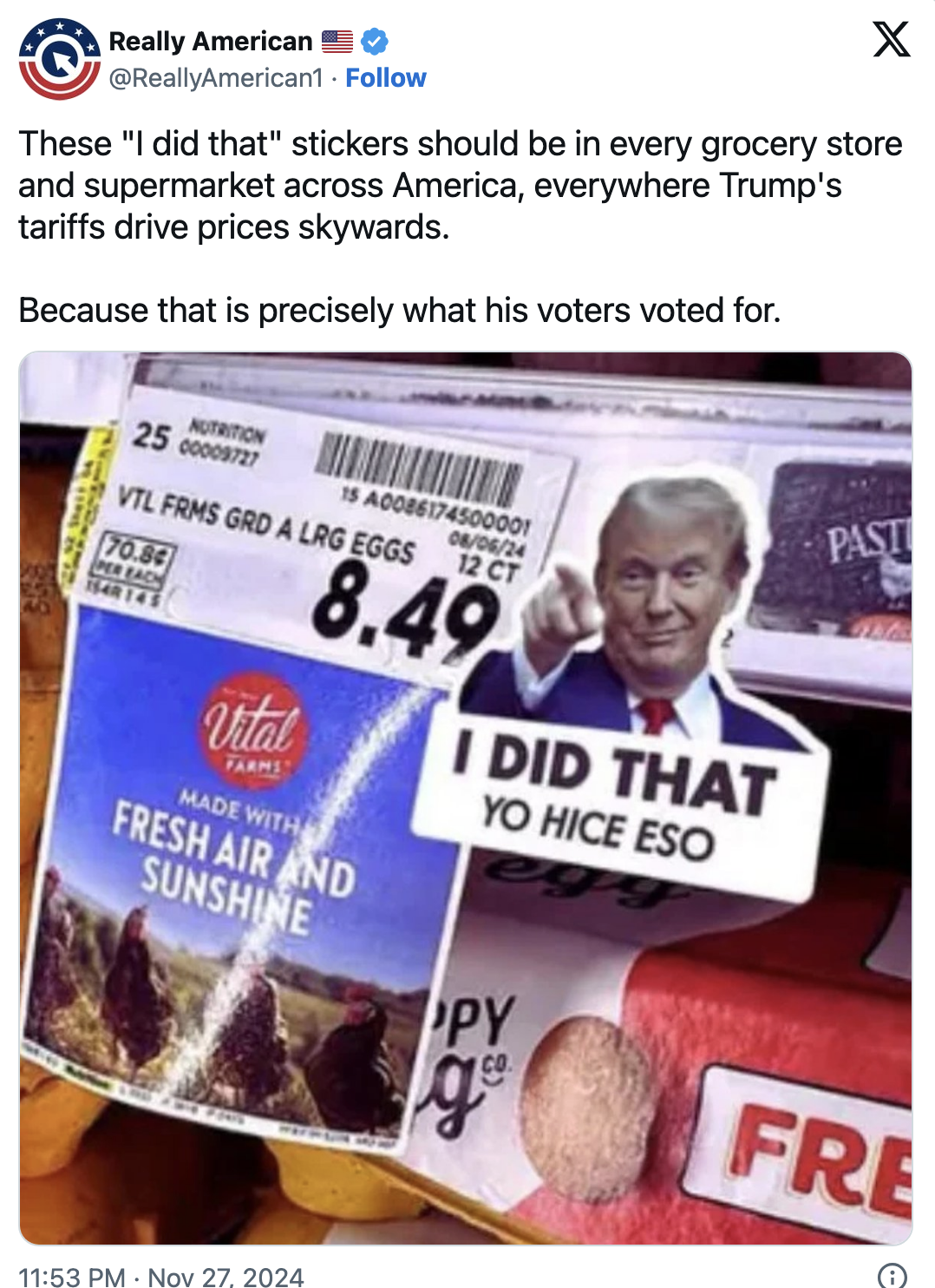 Viral 'Trump Did That' Stickers Hit Grocery Stores