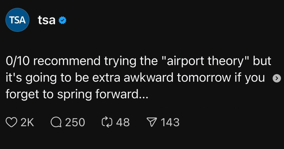 The TSA Finally Chimed In With How They Feel About "Airport Theory"