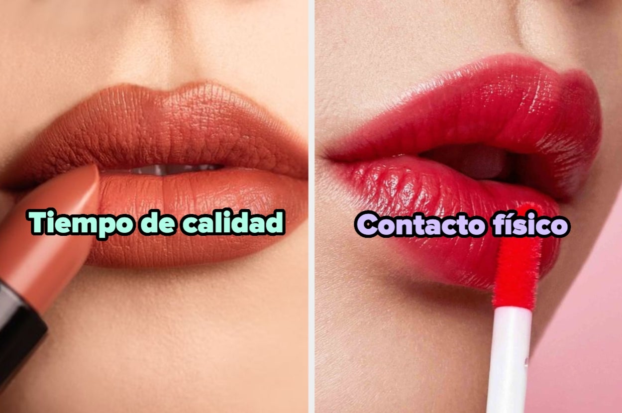 Test de lenguaje del amor con labiales de colores