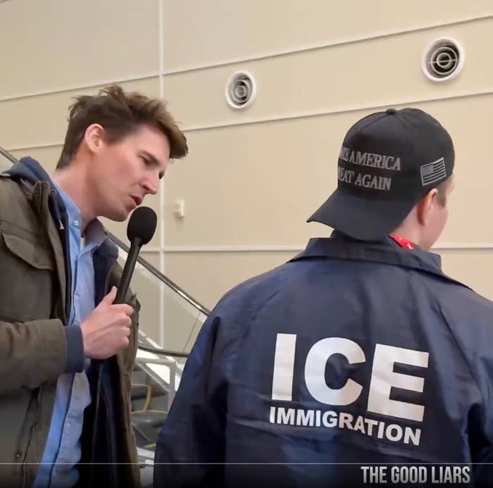 MAGA Supporter Wears Fake ICE Uniform