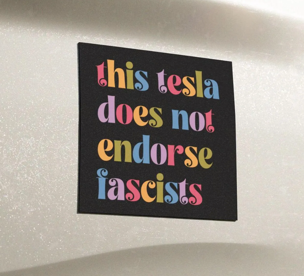 Tesla Owners Add Anti-Elon Musk Stickers To Tesla Cars