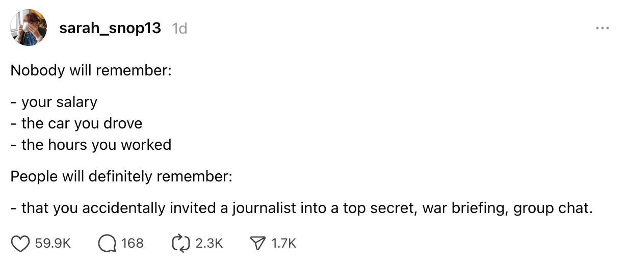 21 Great Tweets About The Signal Group Chat Fiasco