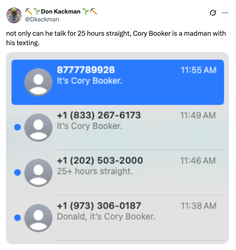 The 21 Funniest Memes About Cory Booker's 25-Hour Speech