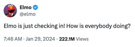 Elmo Needs A Hug Tweet Internet Reaction