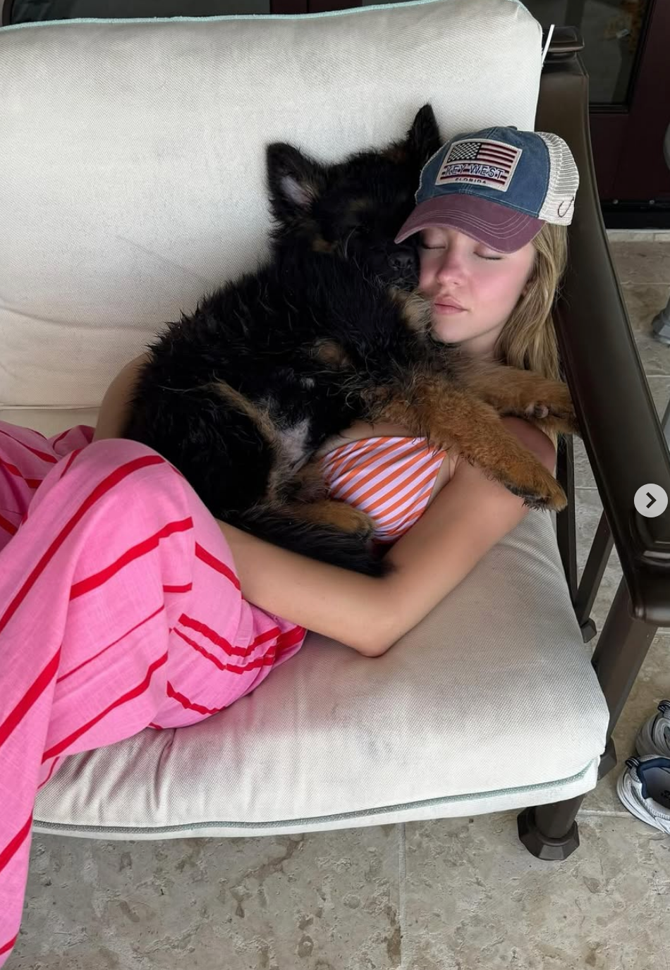 Met Gala: Sydney Sweeney Poses With Puppy