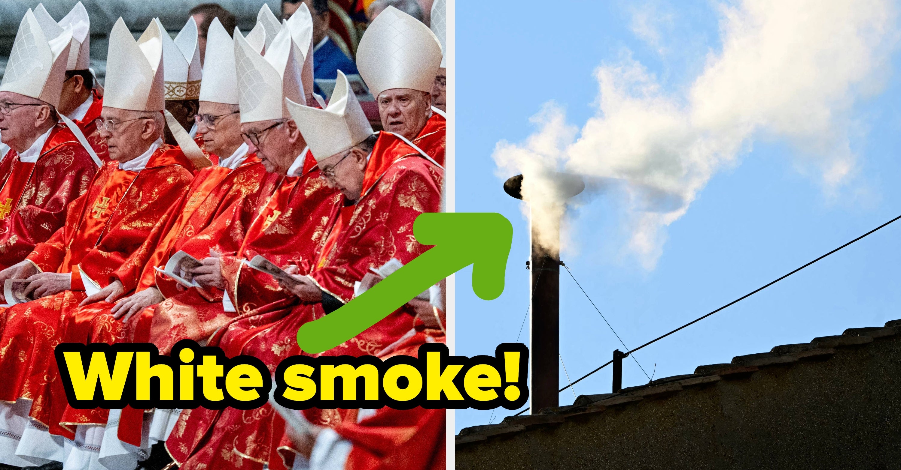 The Conclave Elected Pope Francis's Successor, Issues White Smoke