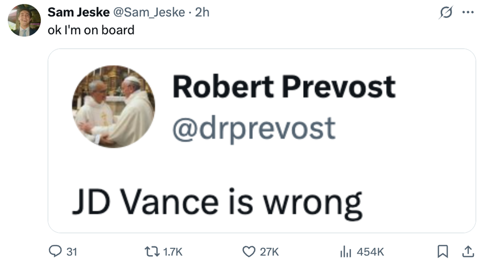 New Pope's Anti-Trump Tweets Surface Online