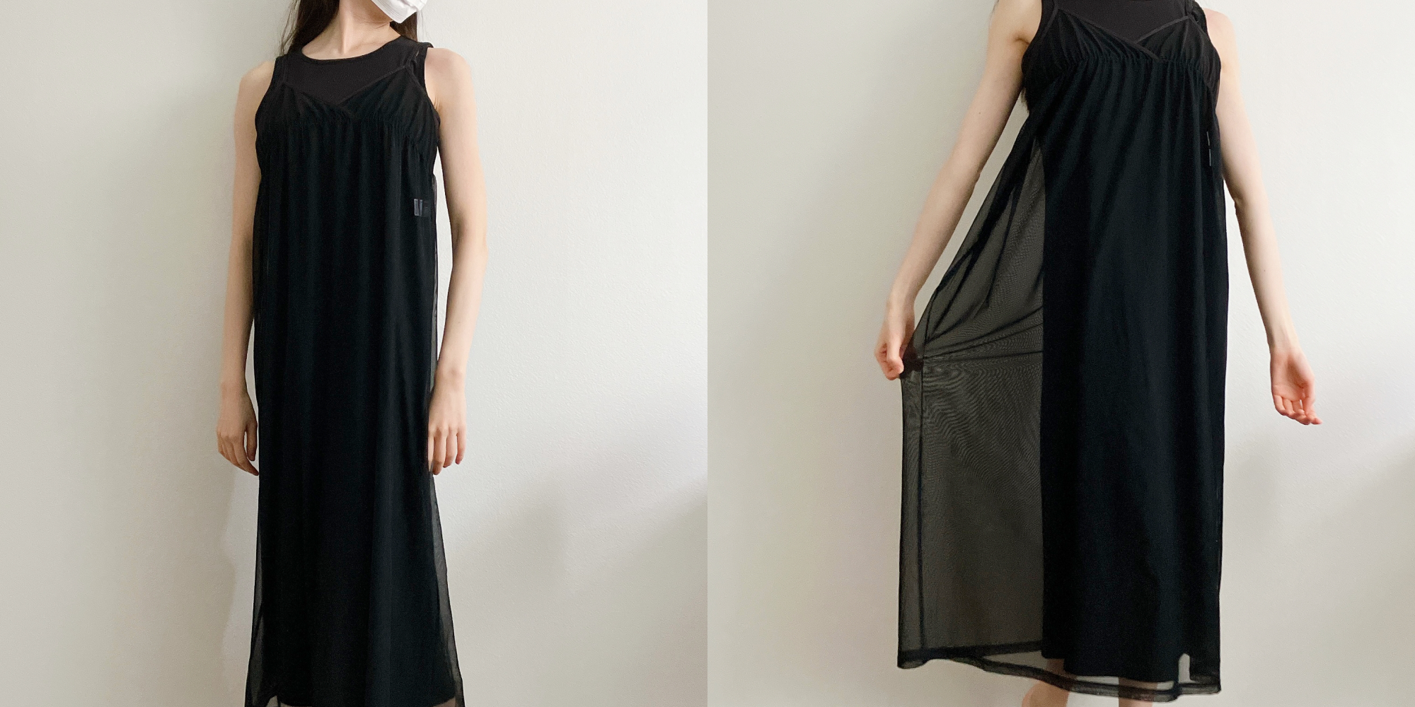 【GU】「使い勝手最強」「セットでこの値段は安い！」2990円→2490円の『今っぽワンピ』歩くたびに揺れてカワイイし、着回し力すごい！《着用レビュー》【画像・動画】