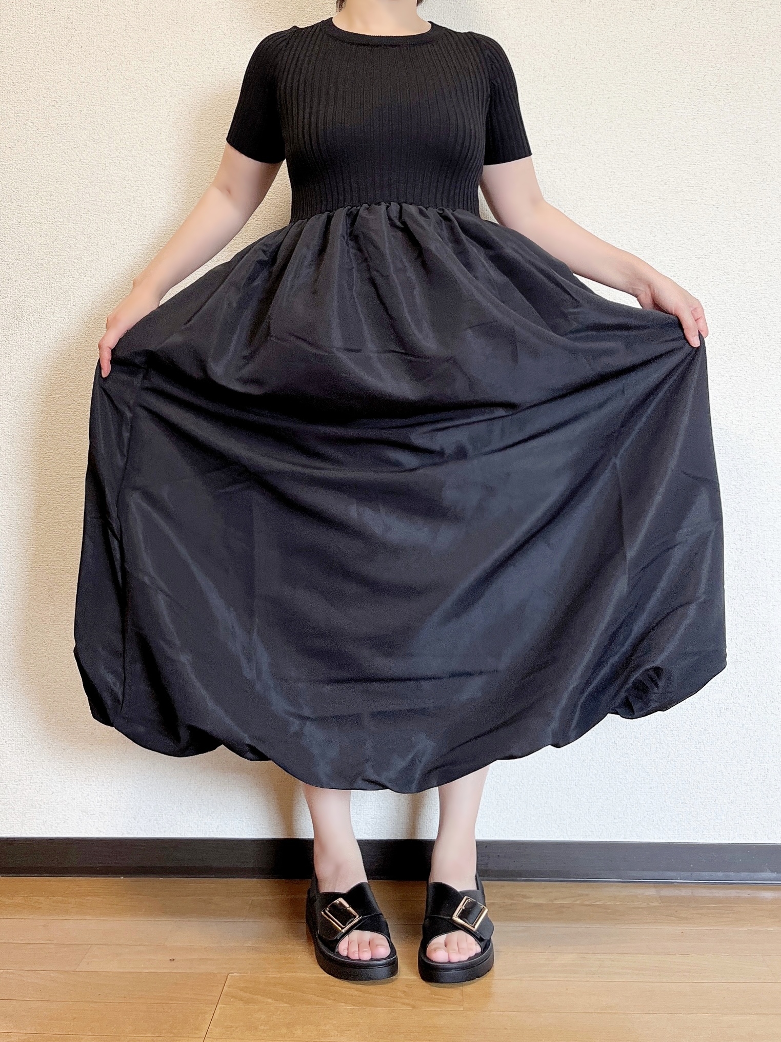 【coca】もうコーデに悩まない！3990円→2490円に値下げの「楽ちんワンピース」すぽんと着るだけで可愛いの！《着用レビュー》