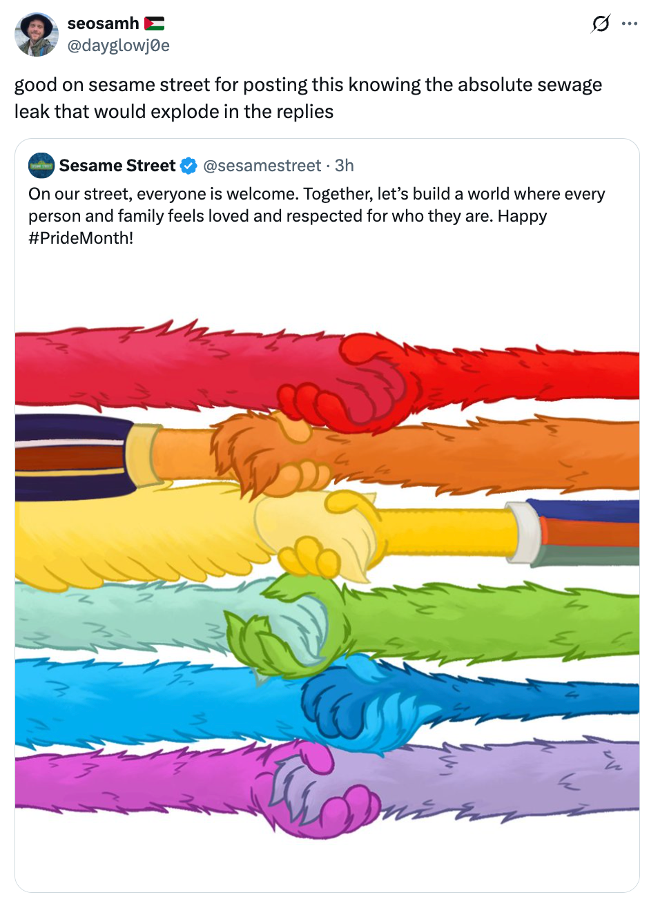 People Are Having Meltdowns Over Sesame Street's Pride Message