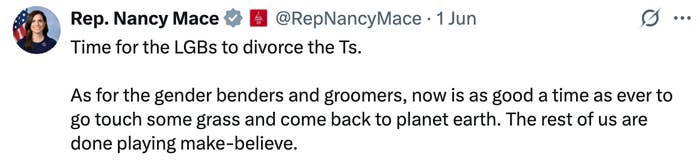 Republican Nancy Mace LGBTQ Pride Tweets Resurface