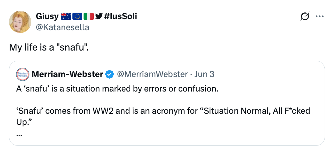The Internet Can't Believe What The Word "Snafu" Actually Stands For