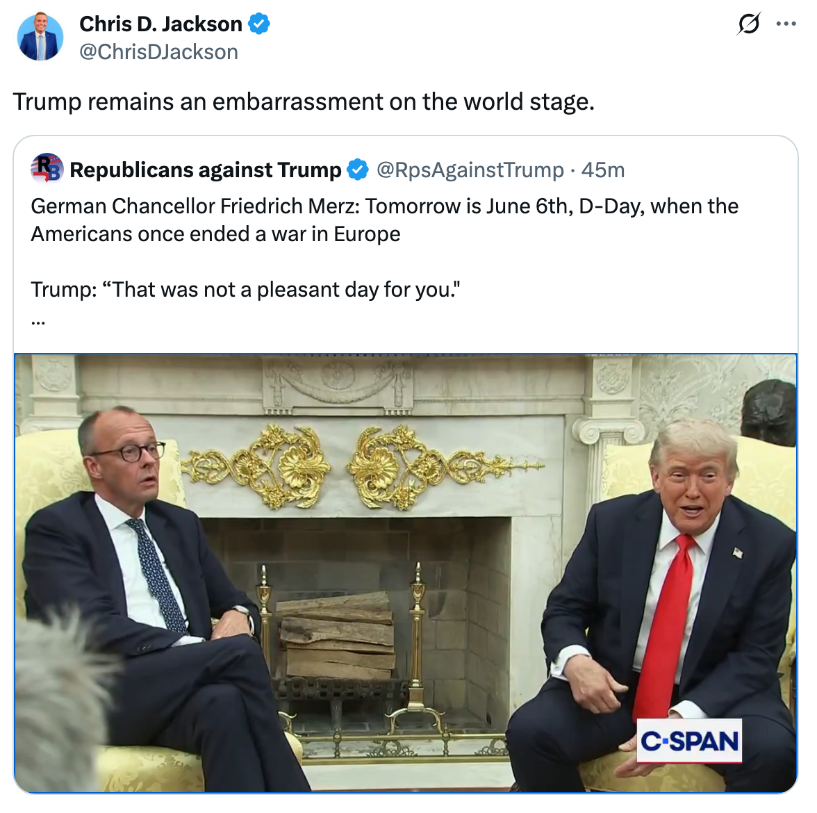 Trump Makes Inappropriate Joke About D-Day To German Chancellor