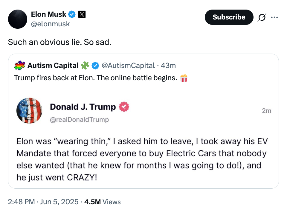 Elon Musk's Reaction To Donald Trump's Explanation Of Their Feud Is TOO ...