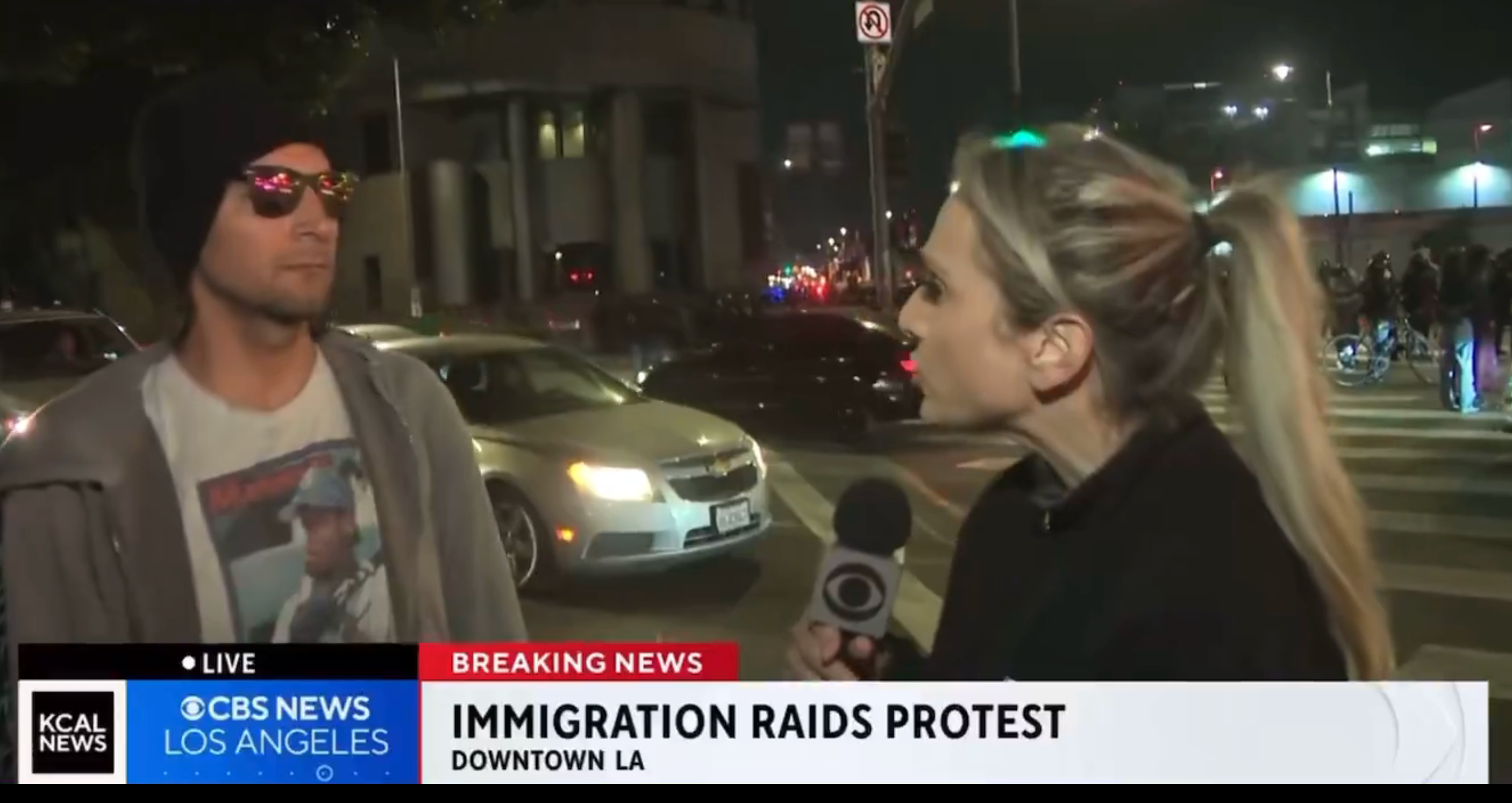 Anti-ICE Protesters' Viral Response To Tear Gas At LA Protests