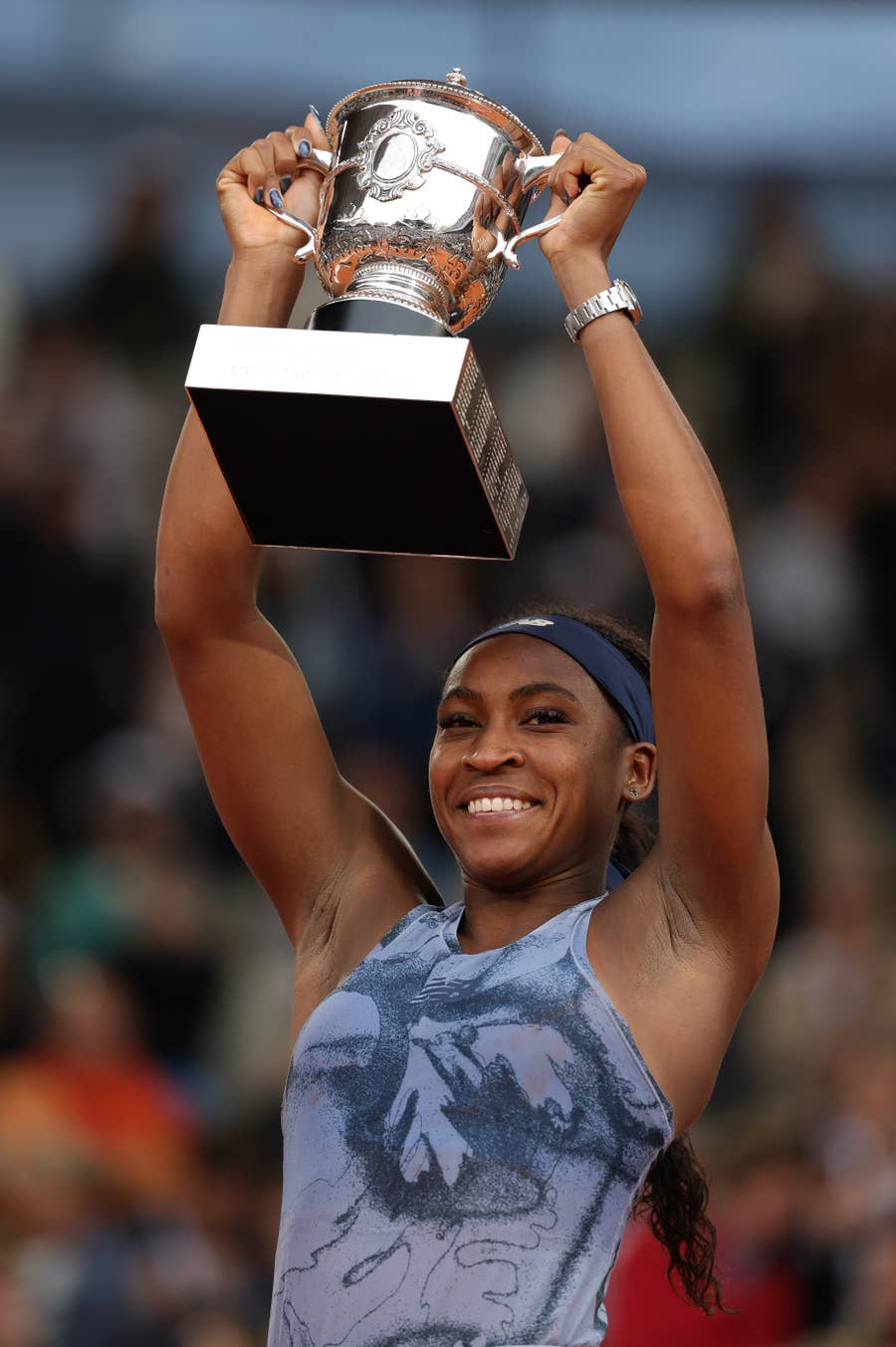 french open trophy size