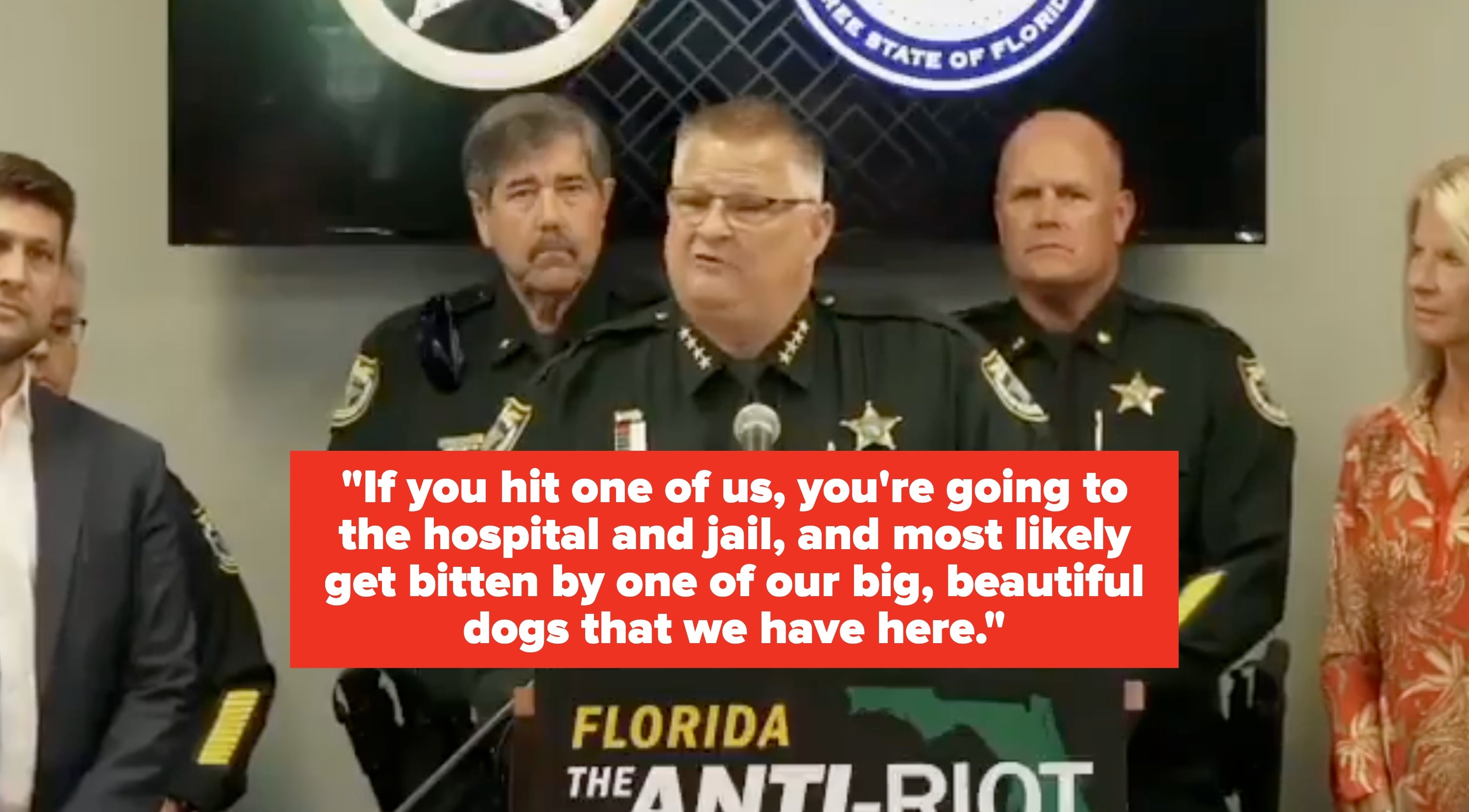 Sheriff's "Dystopian" Protest Warning Goes Viral