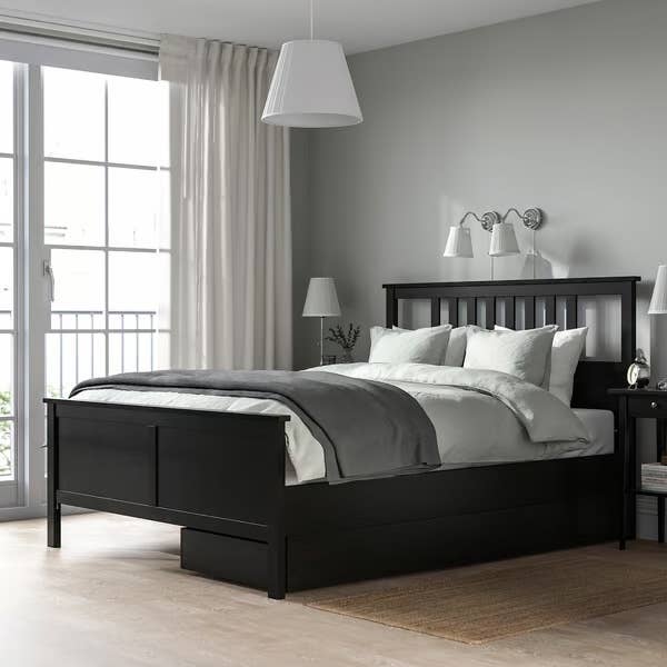 ikea bed black