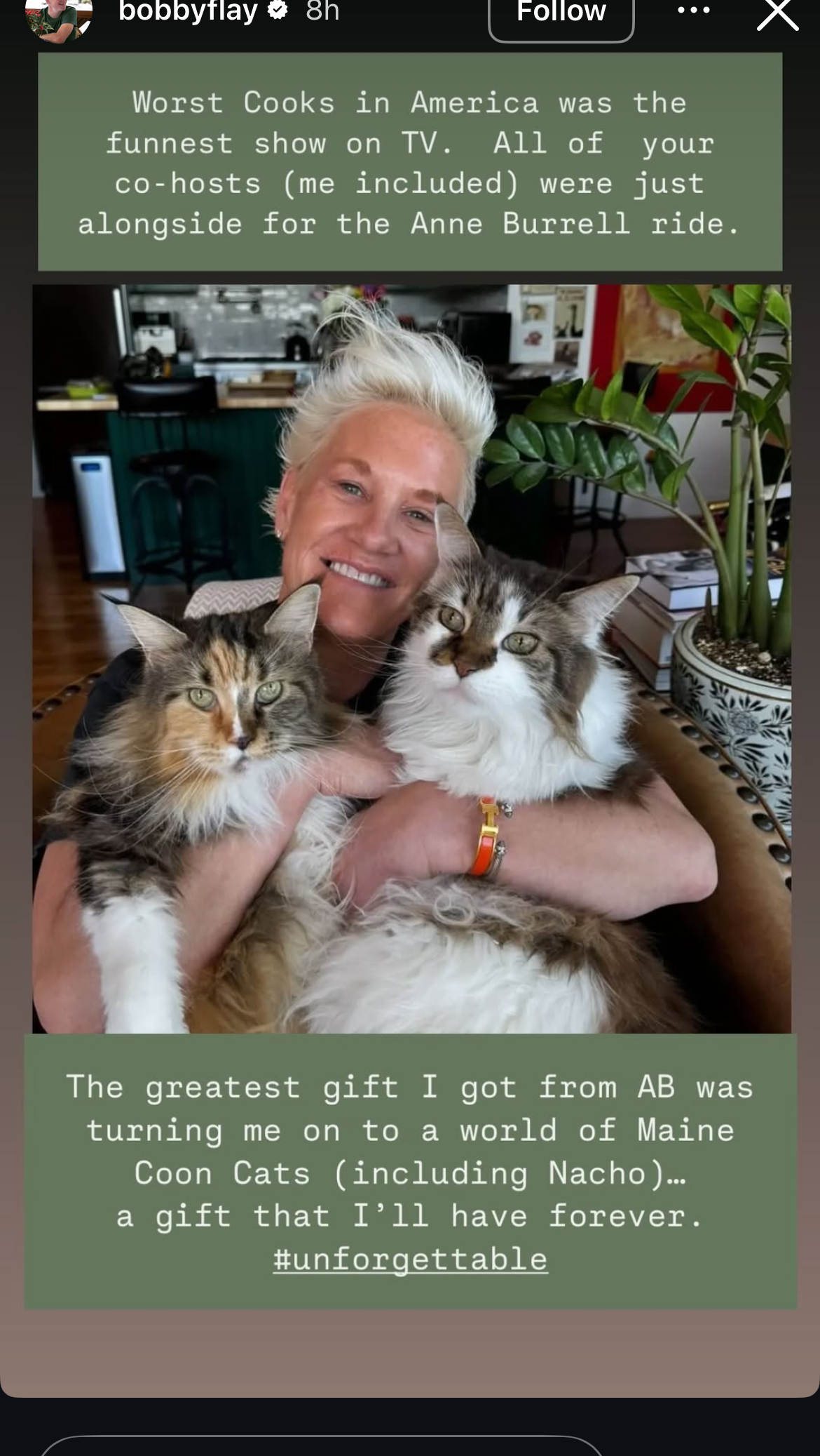 Food Network's Bobby Flay Pays Tribute To Anne Burrell