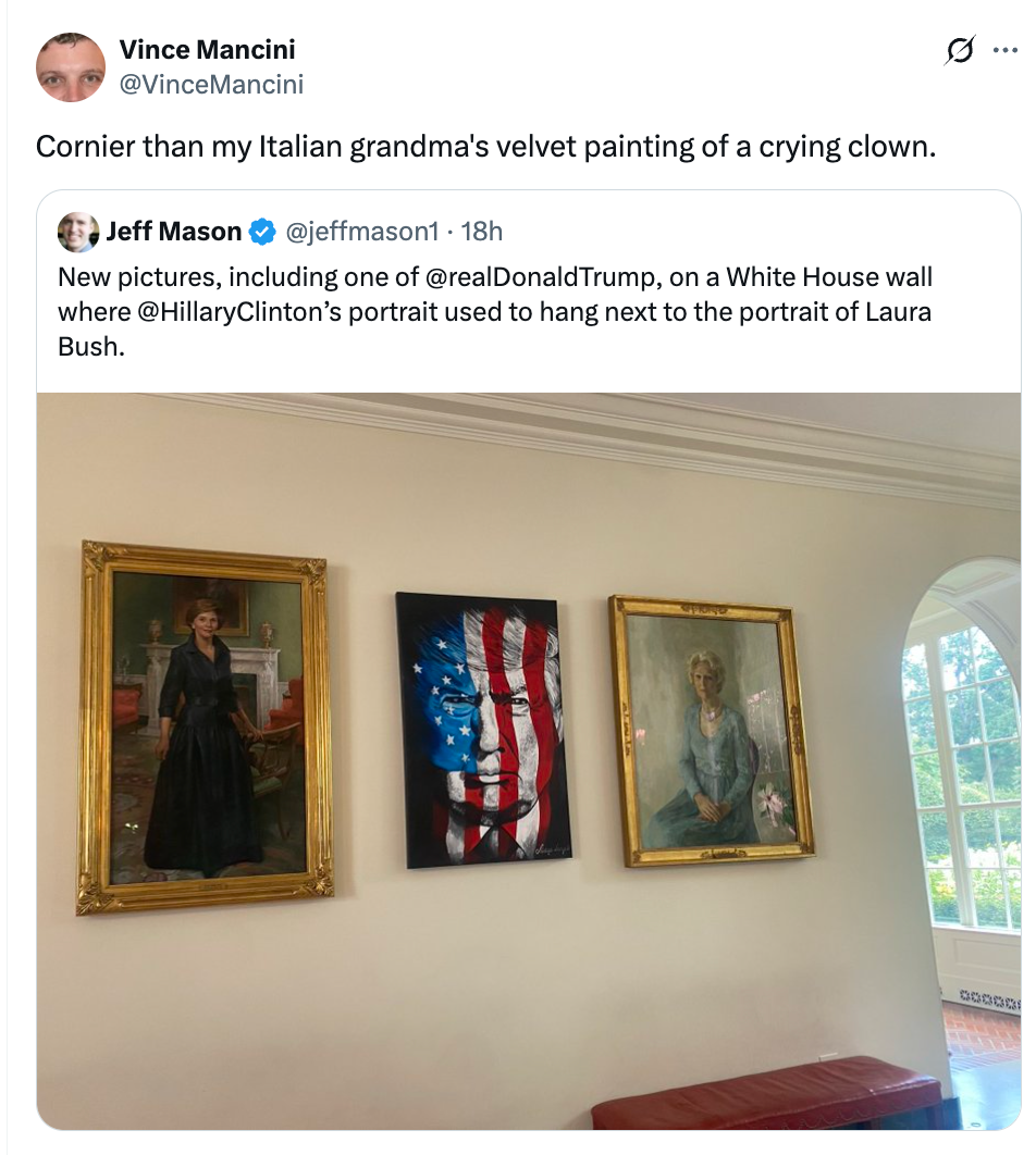 Donald Trump Replaced Hillary Clinton's Portrait With Some Questionable ...