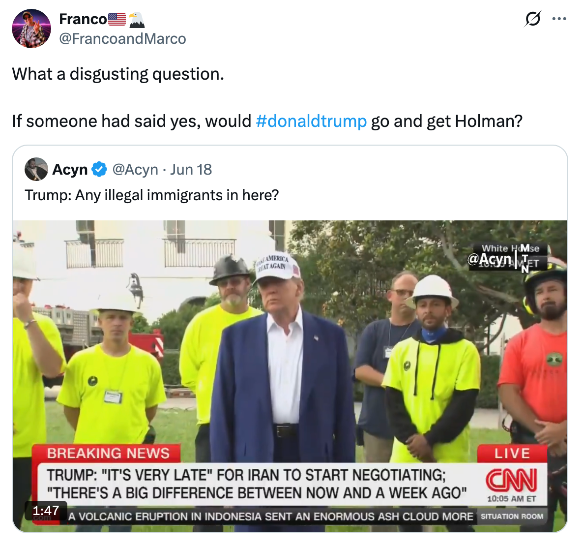 Trump Asks White House Workers If They're Undocumented