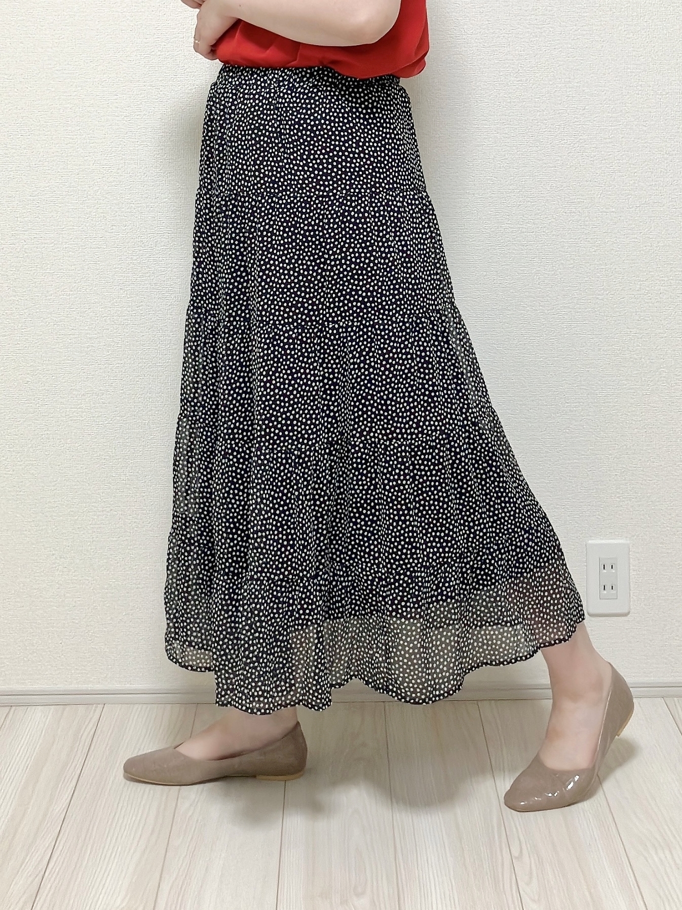 【coca】2990円→1490円の「ふんわりスカート」が素敵すぎる…！ほんのり透け感がオシャレで、パーフェクトに可愛いの！《着用レビュー》【画像・動画】