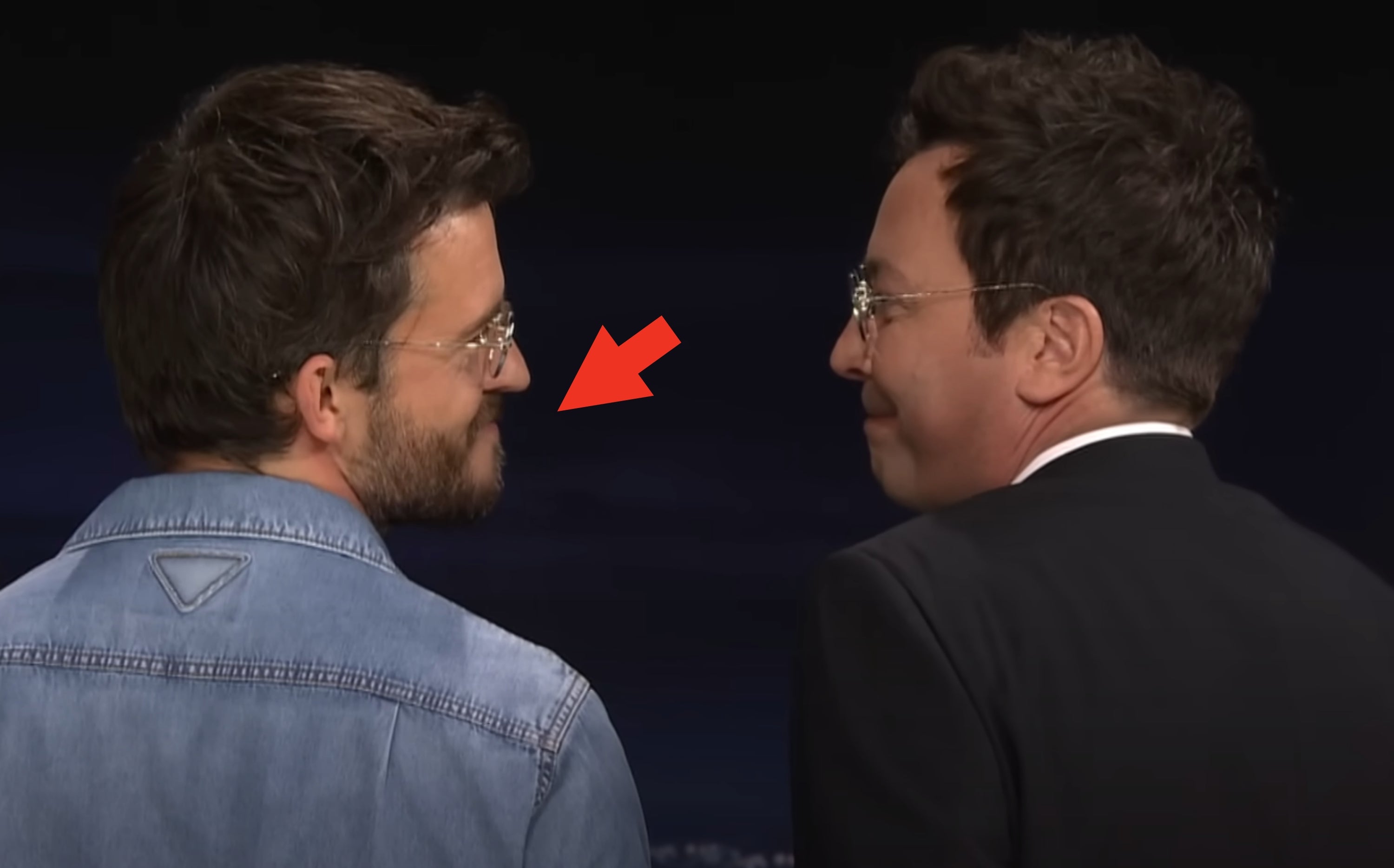 Jimmy Fallon And Jonathan Bailey Almost Kiss