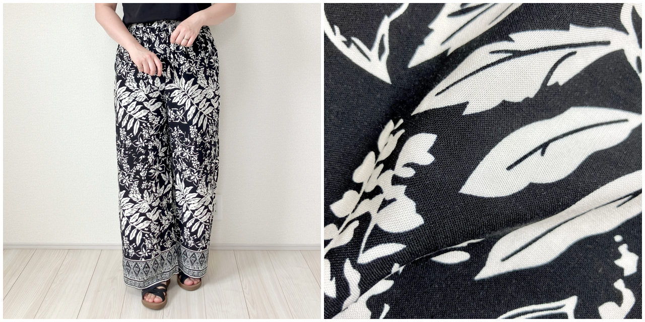 【coca】1690円の「華やかパンツ」ゆったりシルエットで大人かわいい〜！楽ちんだし、夏に欠かせない1枚になった！《着用レビュー》【画像・動画】