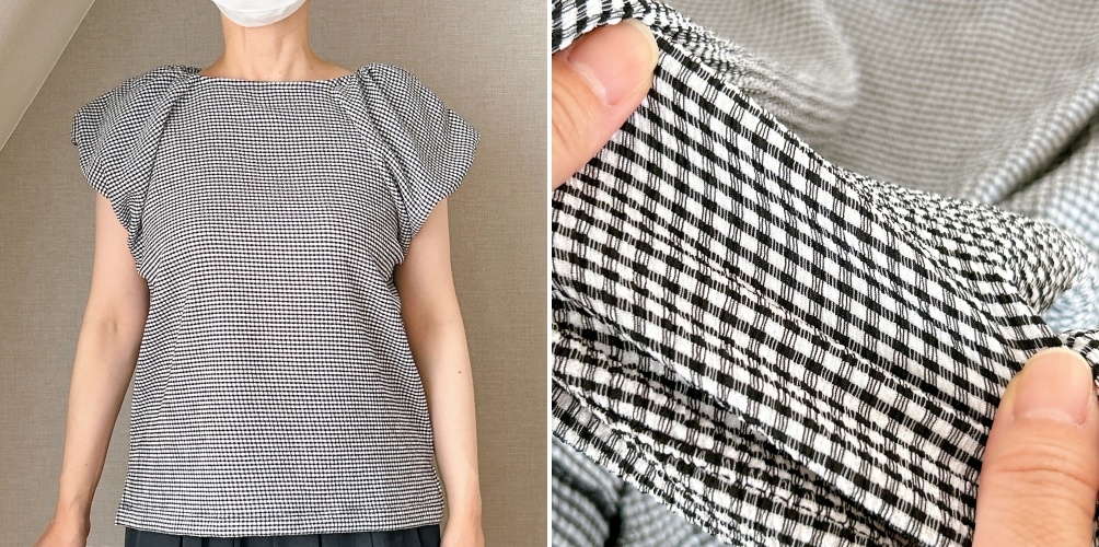 【coca】1490円の「ぽわん袖トップス」がかわいすぎて大当たり！伸縮性あって楽ちんだし、夏にガンガン着回したい！《着用レビュー》【画像・動画】