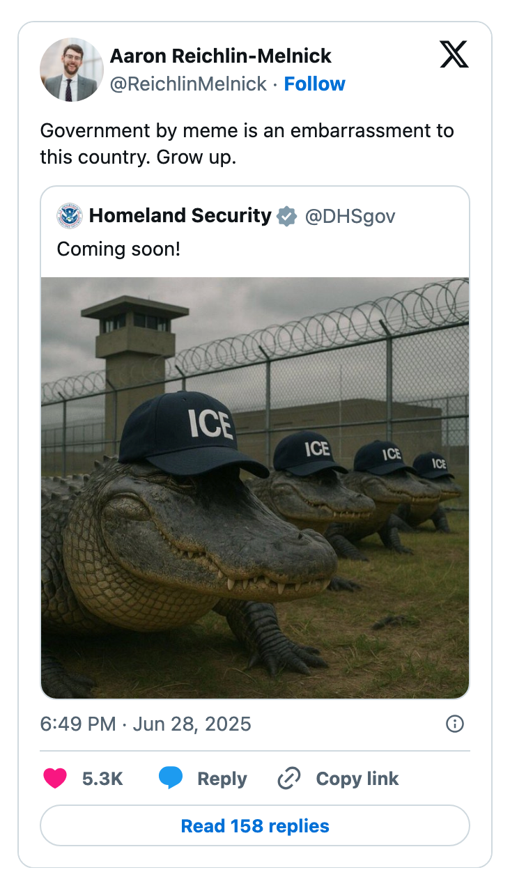 Alligators In ICE Hats AI Image Reactions