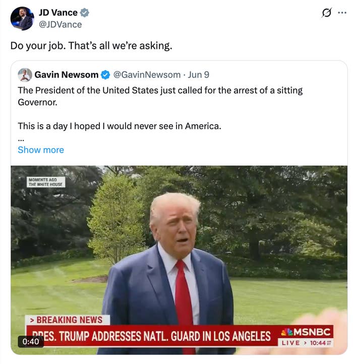 Gavin Newsom Just Dragged JD Vance For His Disneyland Trip On Twitter