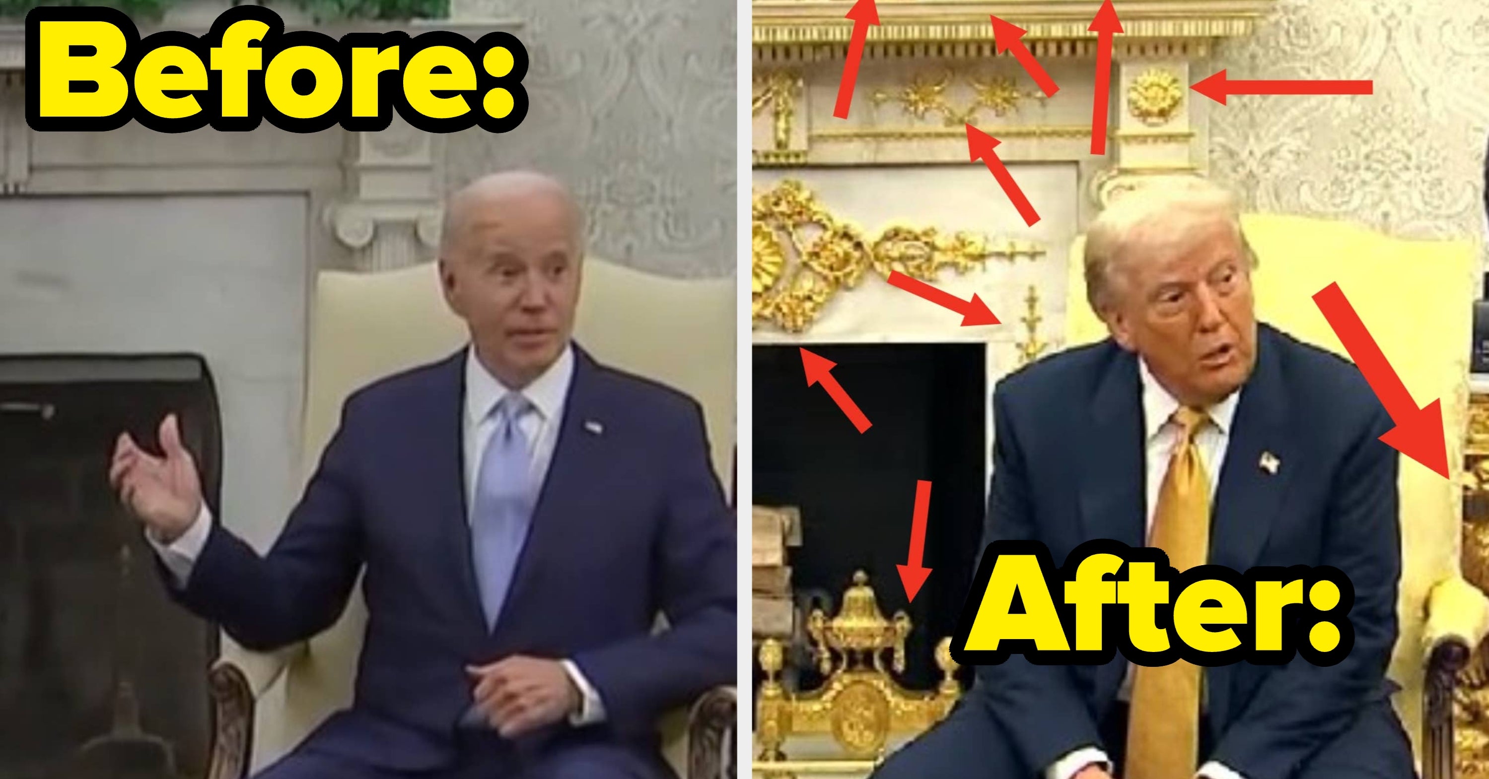 This "Then And Now" Picture Of The Oval Office Is Going Viral For Obvious Reasons