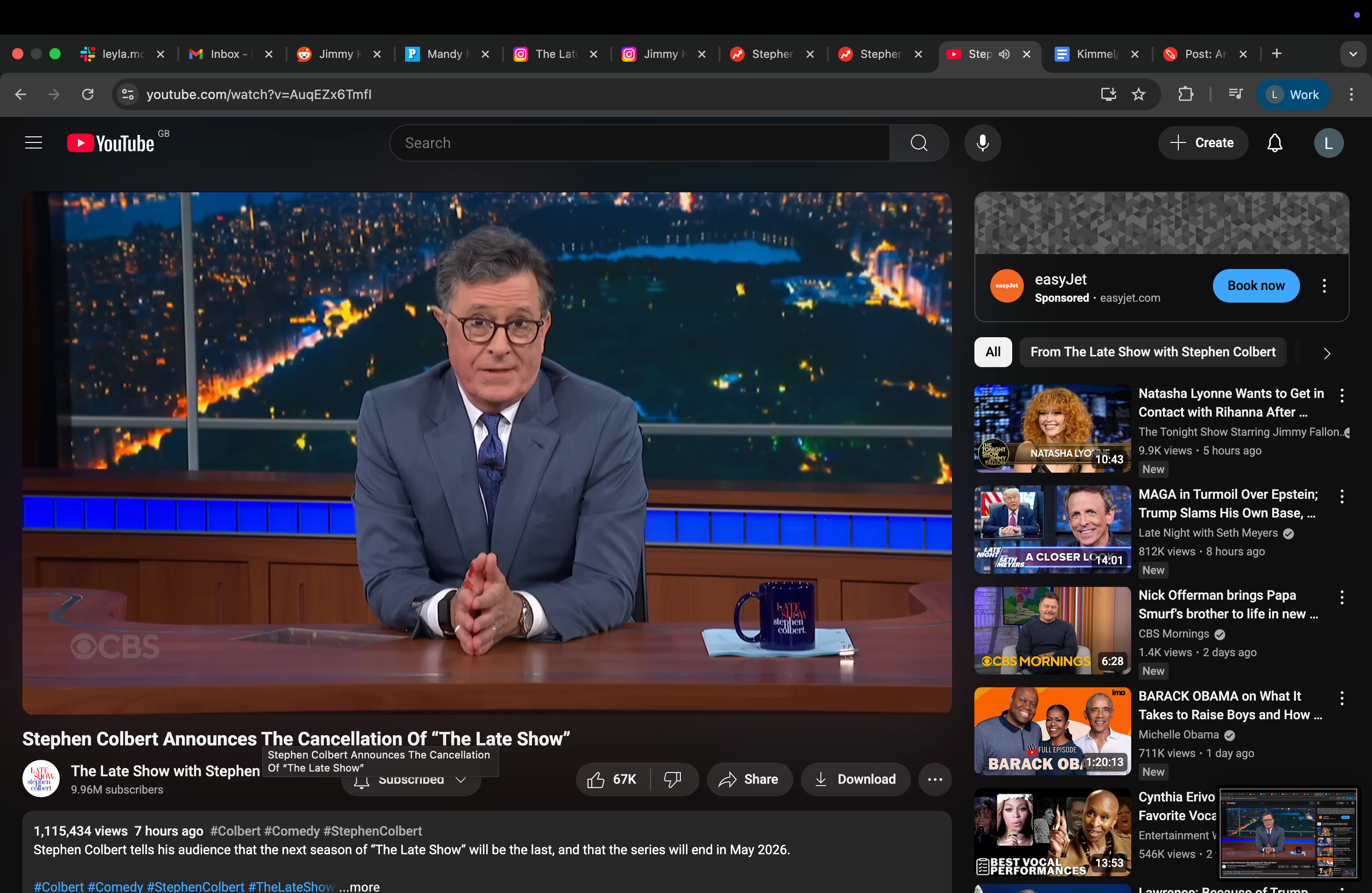 Jimmy Kimmel Slams CBS For Canceling Stephen Colbert Show