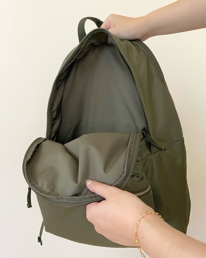 【GU】3990円→2990円の「大容量リュック」が超便利＆カワイイ！どんなコーデにも馴染むし、収納力たっぷりでオンオフ使えます！【画像・動画】