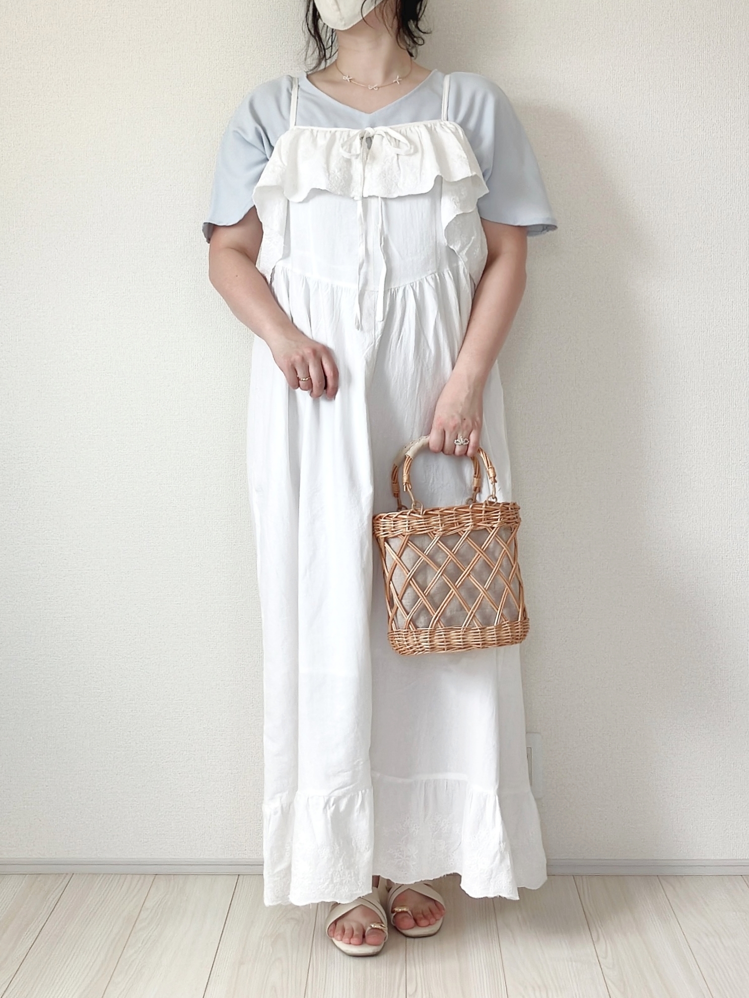 体のラインが目立たない！【coca】の「2990円ワンピース」ふんわりシルエットで、お腹や下半身を隠せちゃうの！《着用レビュー》【画像・動画】