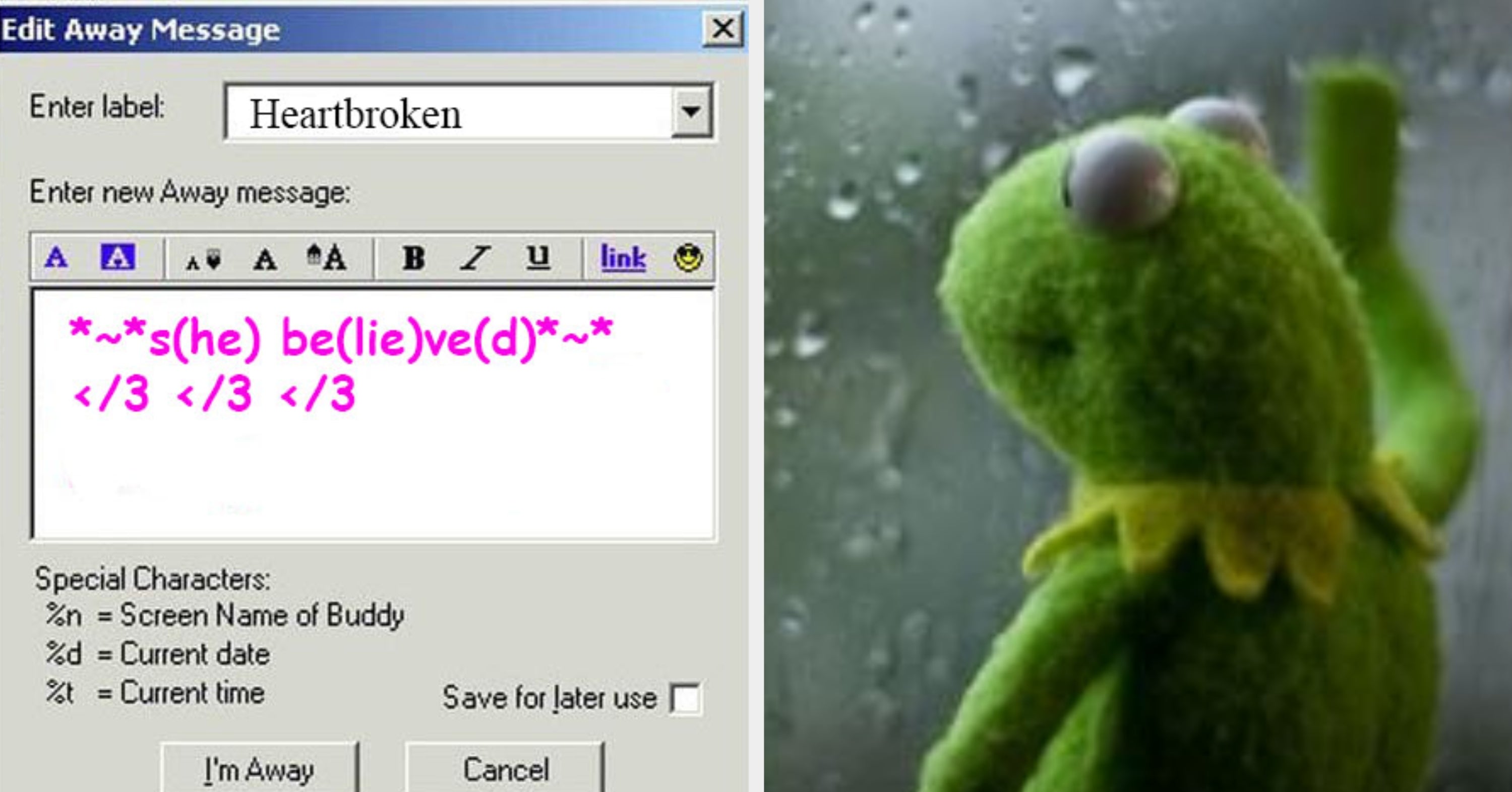 Treat the comment section like your AIM away message (the more emo, the ...