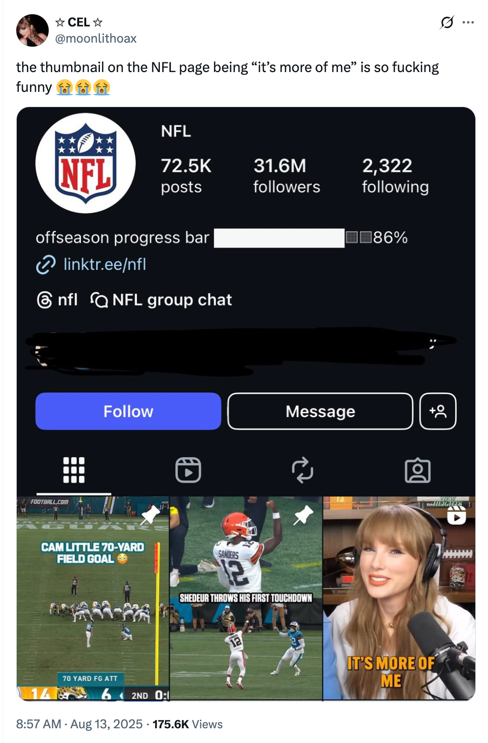 The NFL Just Perfectly Trolled Their Male Fans Over Taylor Swift