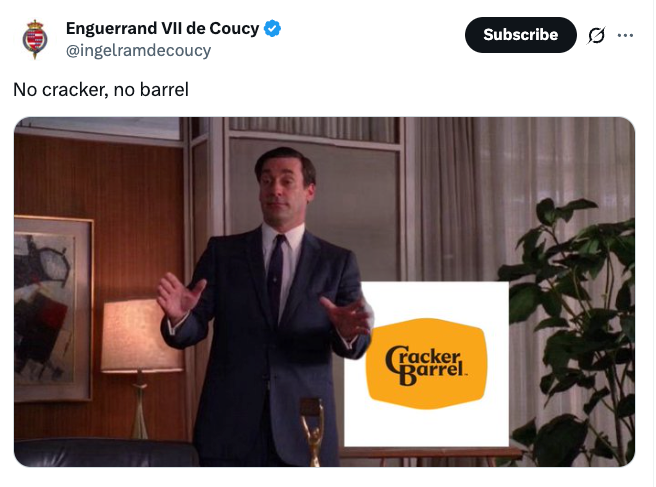 Cracker Barrel Changed Its Logo, & Everyone Is Roasting It