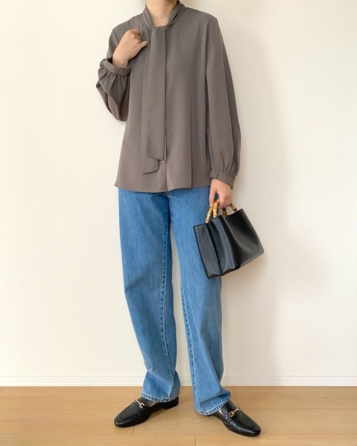 種類3：ブラック/L ビジュー 花モチーフ デニム ショートパンツ