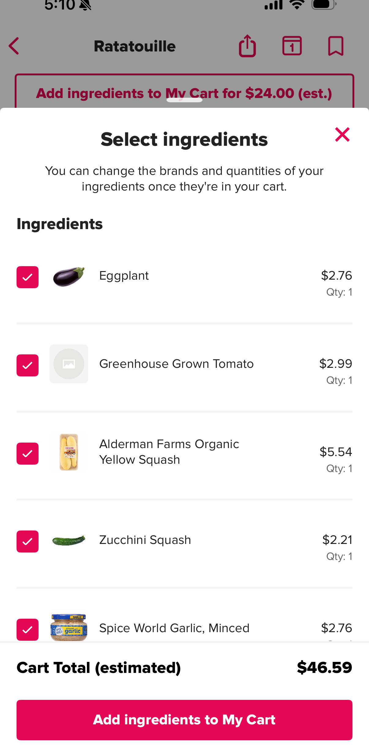 Tasty App Now Offers Instacart Grocery Shopping