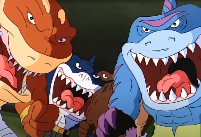 cartoon kid with sharp teeth